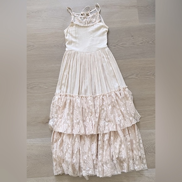 Joyfolie | Dresses | Joyfolie Mia Joy Catrin Shell Lace Ivory Long ...